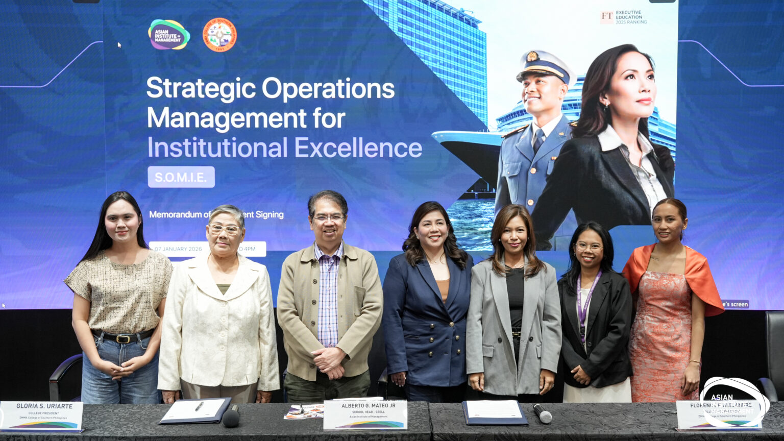 AIM and DMMA - College of Southern Philippines Formalize Partnership ...
